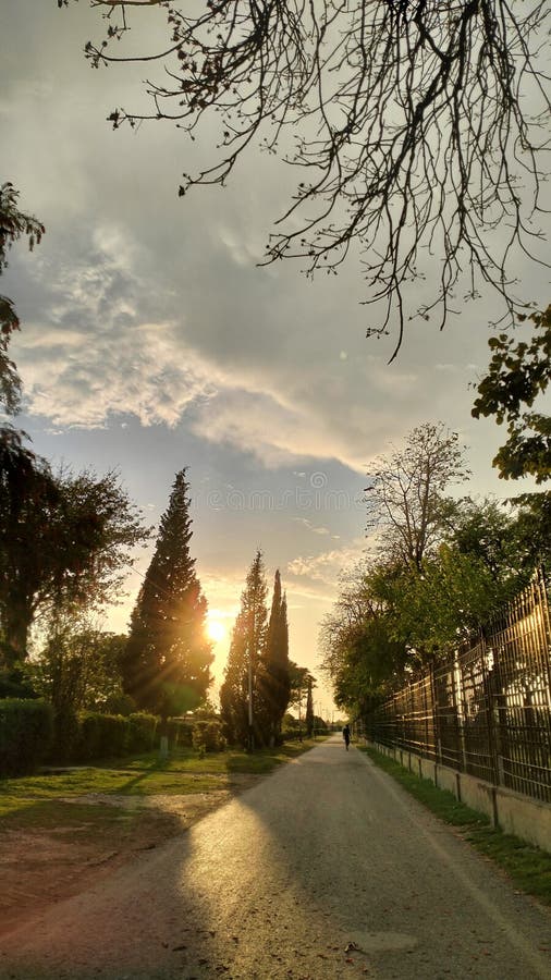 Natural Warm Light with Clouds Stock Image - Image of warm, light ...