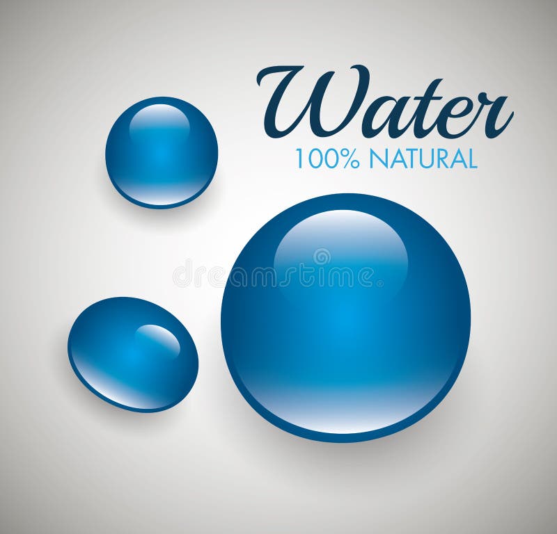 Natural water design. stock vector. Illustration of bubble - 58860641