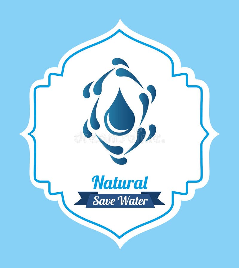 Natural water stock vector. Illustration of aqua, natural - 51008493