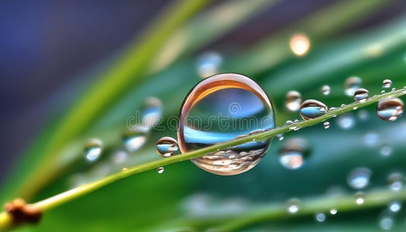 Natural Water Drops Spreading Art Photography, Ai Generated Stock ...