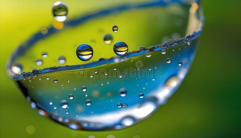 Natural Water Drops Spreading Art Photography, Ai Generated Stock ...