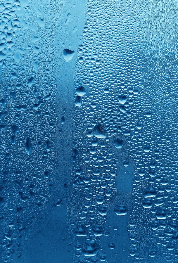 Natural Water Drops on Glass Stock Photo - Image of drips, fall: 13454042