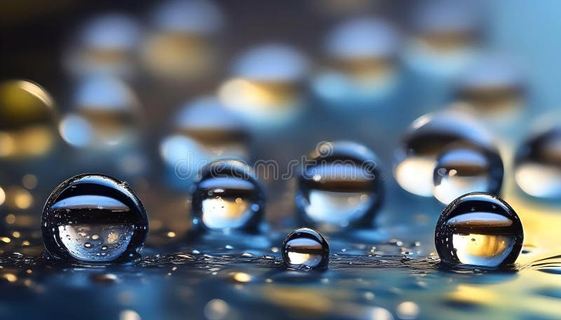 Natural Water Drops Spreading Art Photography, Ai Generated Stock ...