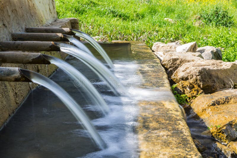 Natural Water from the Main Source Stock Image - Image of noise, creek ...
