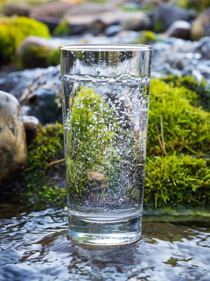 Natural water in a glass stock image. Image of healthy - 66307929
