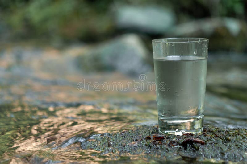 Natural water in a glass stock image. Image of food - 155574585