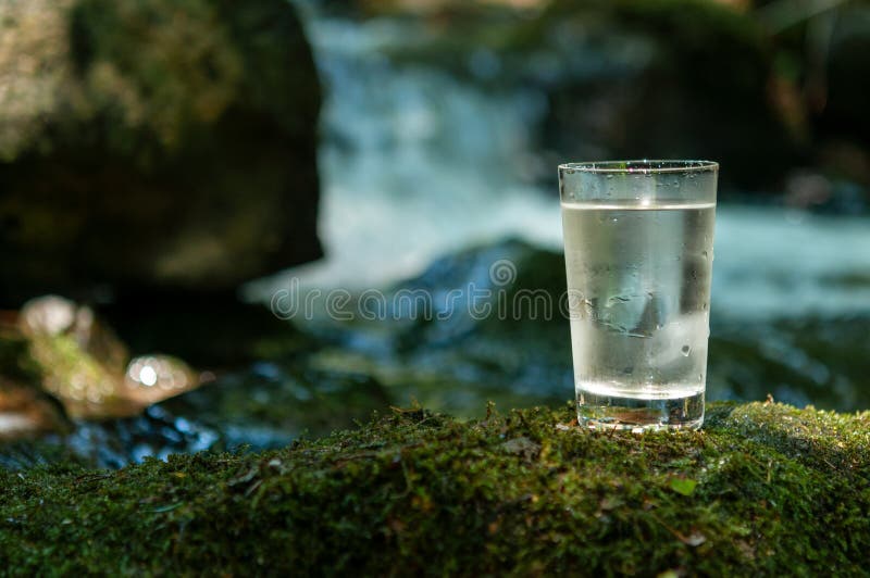 Natural water in a glass stock image. Image of recreation - 155574645