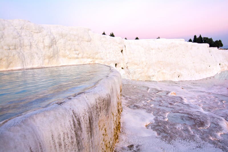 Natural Water Hot Spring Pools at Pamukkale Turkey Stock Image - Image ...