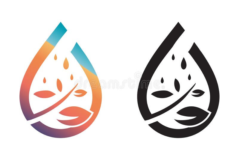 Natural Water Icon. Water Drop Sign Stock Vector - Illustration of ...