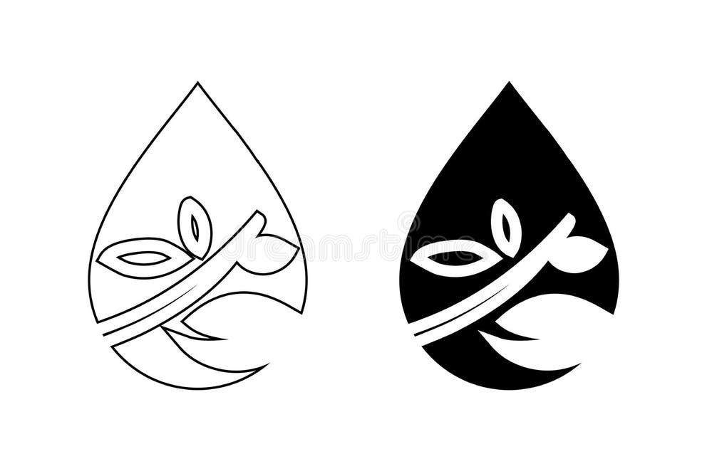 Natural Water Icon. Water Drop Sign Stock Vector - Illustration of ...