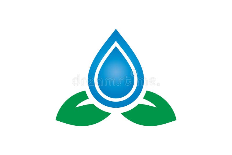 100 Natural Water Icon. Water Drop Sign Stock Vector - Illustration of ...