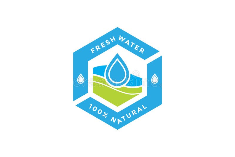 100 Natural Water Icon. Water Drop Sign Stock Vector - Illustration of ...