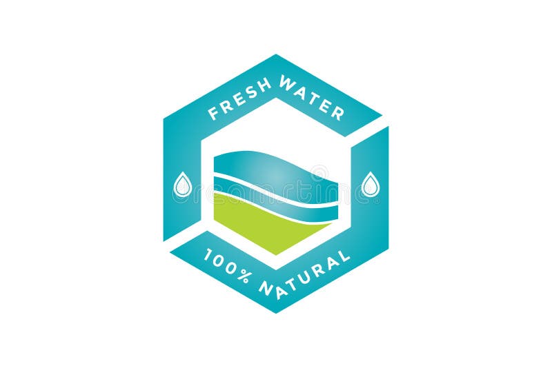 100 Natural Water Icon. Water Drop Sign Stock Vector - Illustration of ...