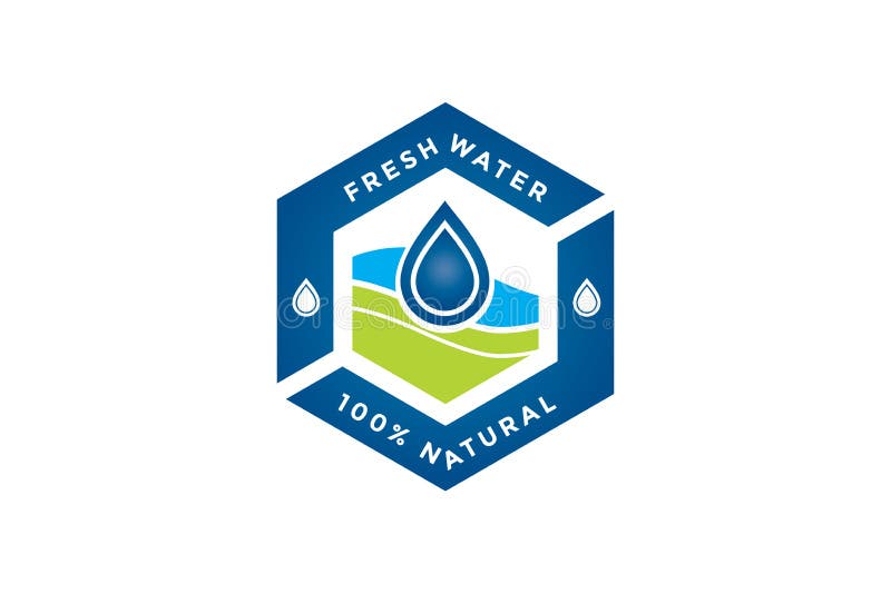 100 Natural Water Icon. Water Drop Sign Stock Vector - Illustration of ...