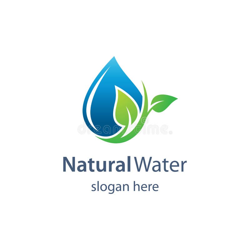 Natural Water Logo Template Stock Vector - Illustration of mountain ...