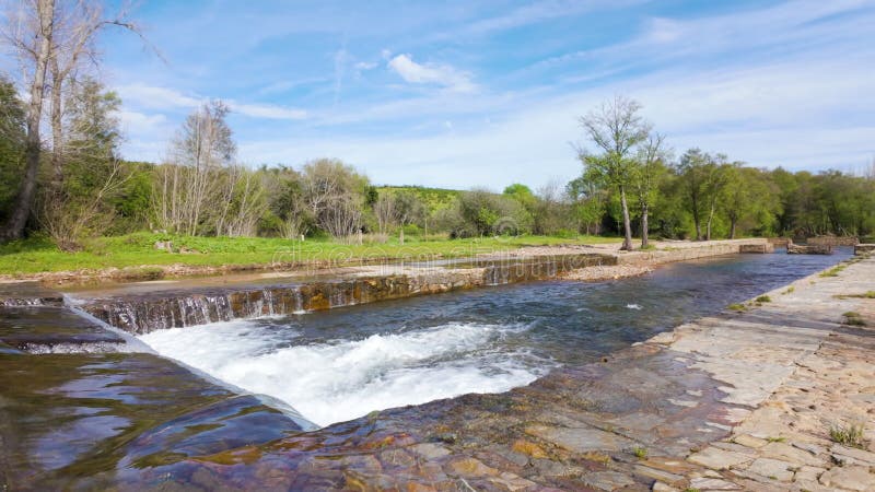Natural Water Pool in La Codosera, Extremadura, Spain Stock Footage ...