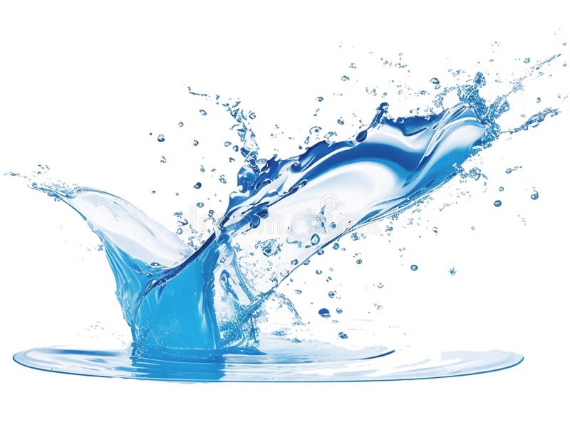 Water Splash in Blue Isolated on a Transparent Background Stock ...