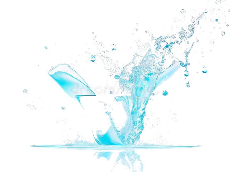 Water Splash in Blue Isolated on a Transparent Background Stock ...