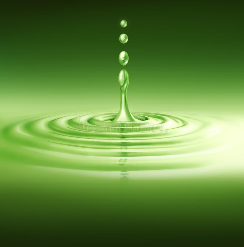 Natural Water Splash with Green Reflection Stock Illustration ...
