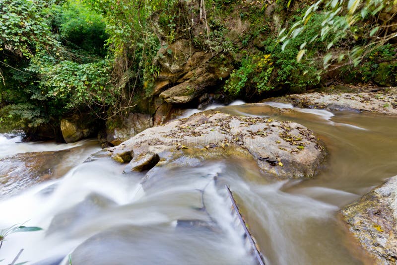 Natural Waterfall Area stock image. Image of spray, streaming - 38401645