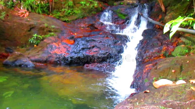 Natural Waterfall that Flows in Kendawangan West Kalimantan Indonesia ...