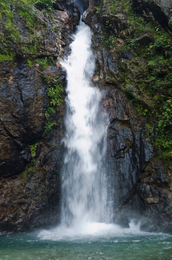 Natural Waterfall from the Mountain Stock Image - Image of harsh, death ...