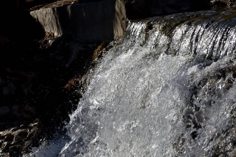 Natural Waterfall of Pure Water Stock Image - Image of fluid, structure ...