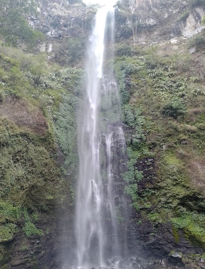 Natural waterfall stock photo. Image of mountain, natural - 317805854