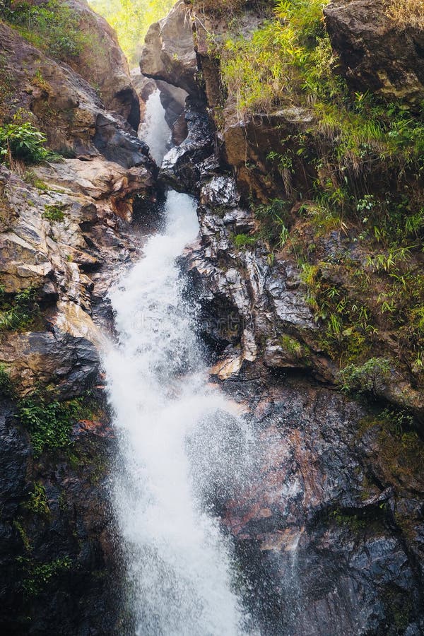 Natural waterfall stock image. Image of waterfall, views - 177803445