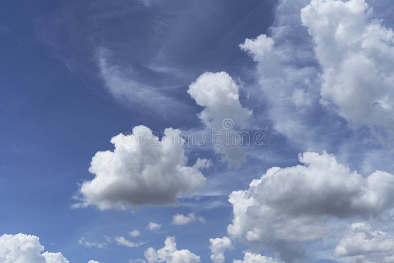 Natural Weather with White Clouds Stock Photo - Image of cloudy, summer ...