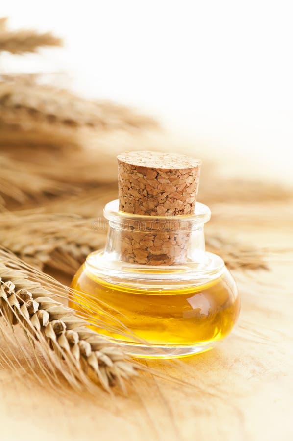 Natural wheat germ oil stock image. Image of nature, ingredient - 26961239