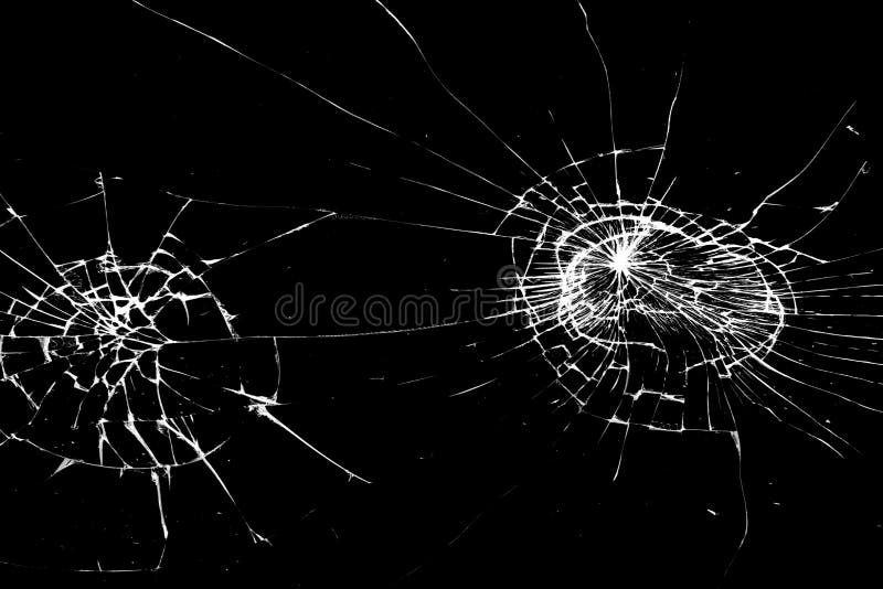 Natural White Cracks Isolated on Black Stock Image - Image of material ...