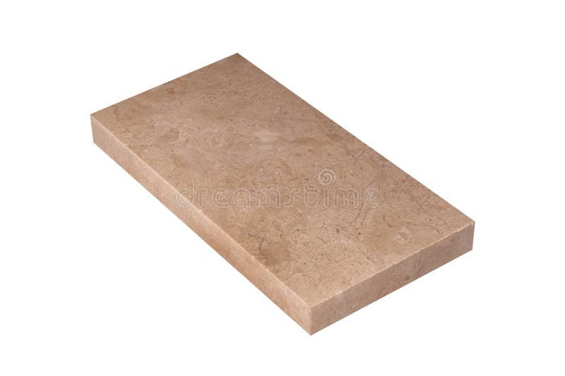 Natural White Pink Marble Rectangular Tile Isolated on White Background ...