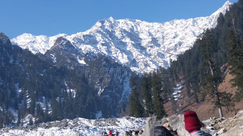 Natural White Snow Mountain Indian Beautiful Editorial Image - Image of ...