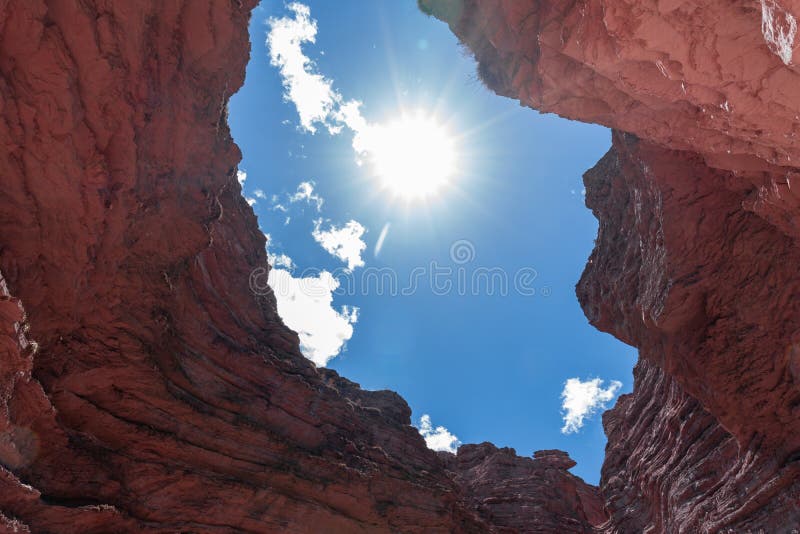 Natural Window To the Sky between Mountains Stock Image - Image of ...