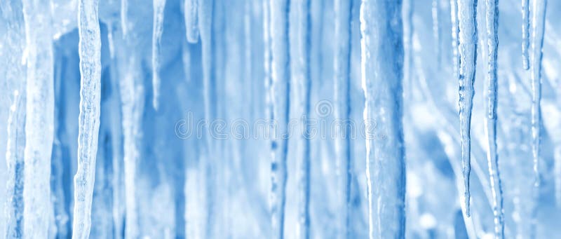 Background of Frozen Icicles Stock Photo - Image of icicles, blue ...