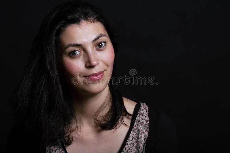 Natural woman portrait stock photo. Image of face, happy - 45643574