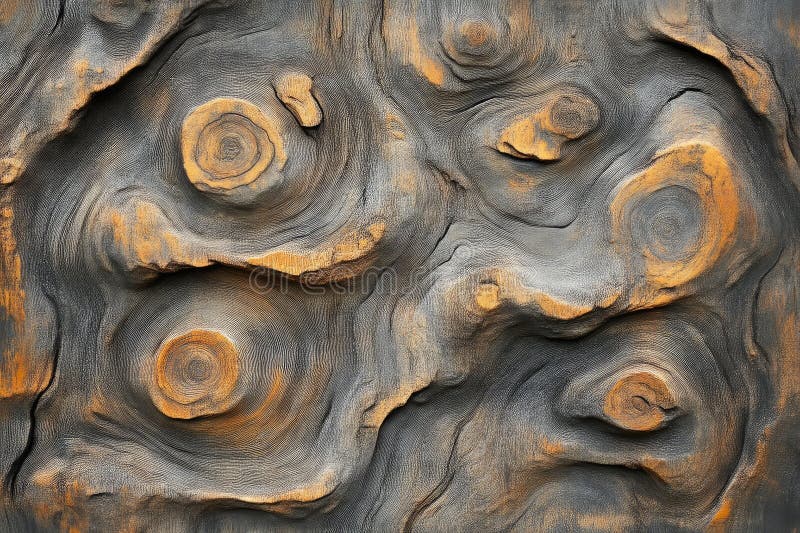 Natural Wood Grain Patterns with Rich Texture. Stock Illustration ...