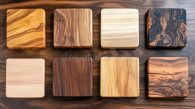 Natural Wood Panels Samples Collection Stock Image - Image of colours ...