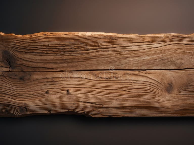 Natural Wood Plank Display with Rustic Texture on Dark Background with ...