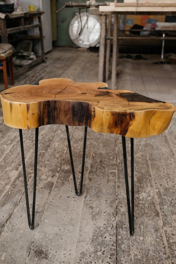Natural Wood Side Table.slab Coffee Table, Modern Coffee Table Stock ...
