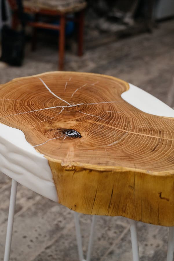 Natural Wood Side Table.slab Coffee Table, Modern Coffee Table Stock ...