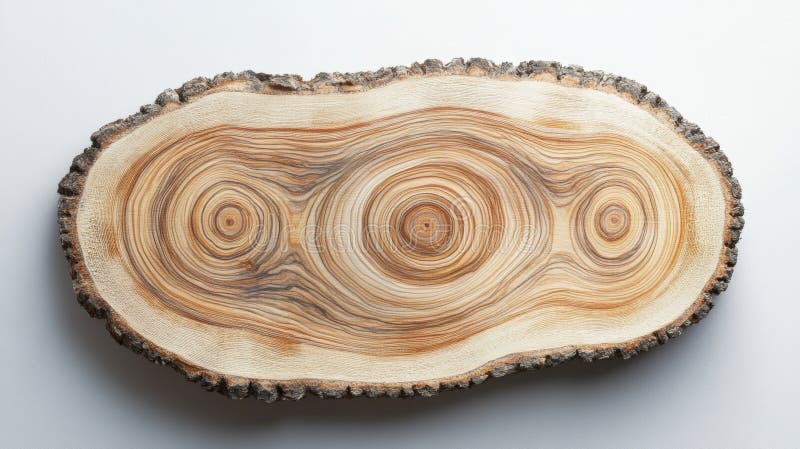 Natural Wood Slice with Intricate Patterns and Textures, Showcasing ...