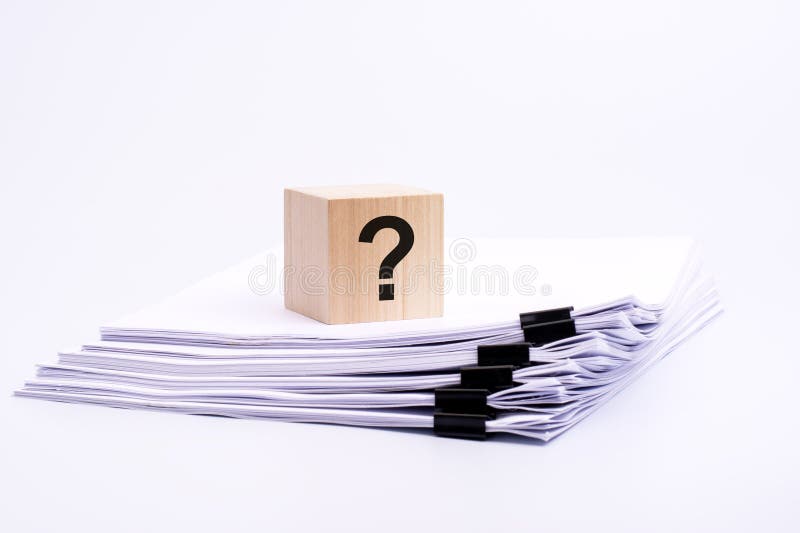 Natural Wooden Block with Question Mark, White Background Stock Photo ...
