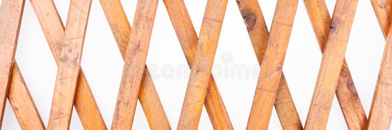 Natural Wooden Diagonal Lattice. Top View. Panorama Stock Photo - Image ...
