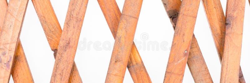 Natural Wooden Diagonal Lattice. Top View. Panorama Stock Photo - Image ...