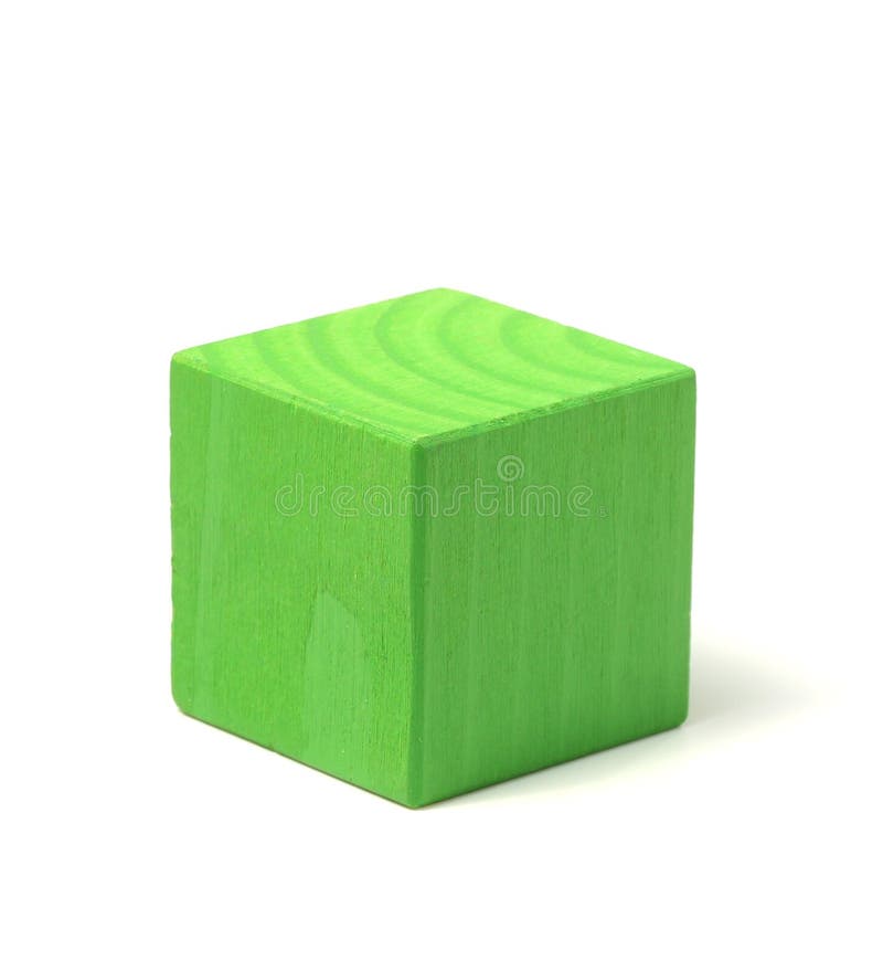 Natural wooden green cube stock photo. Image of shape - 67434716