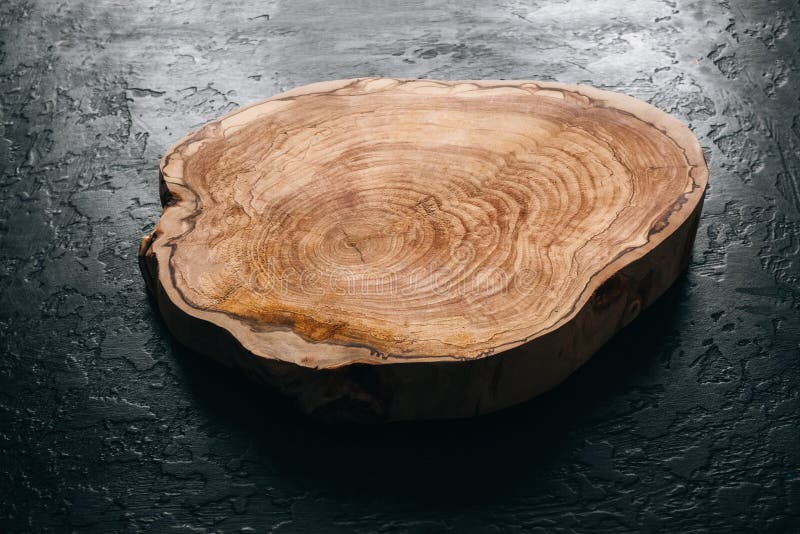 Natural Wooden Kitchen Board with Beautiful Textured Surface Stock ...