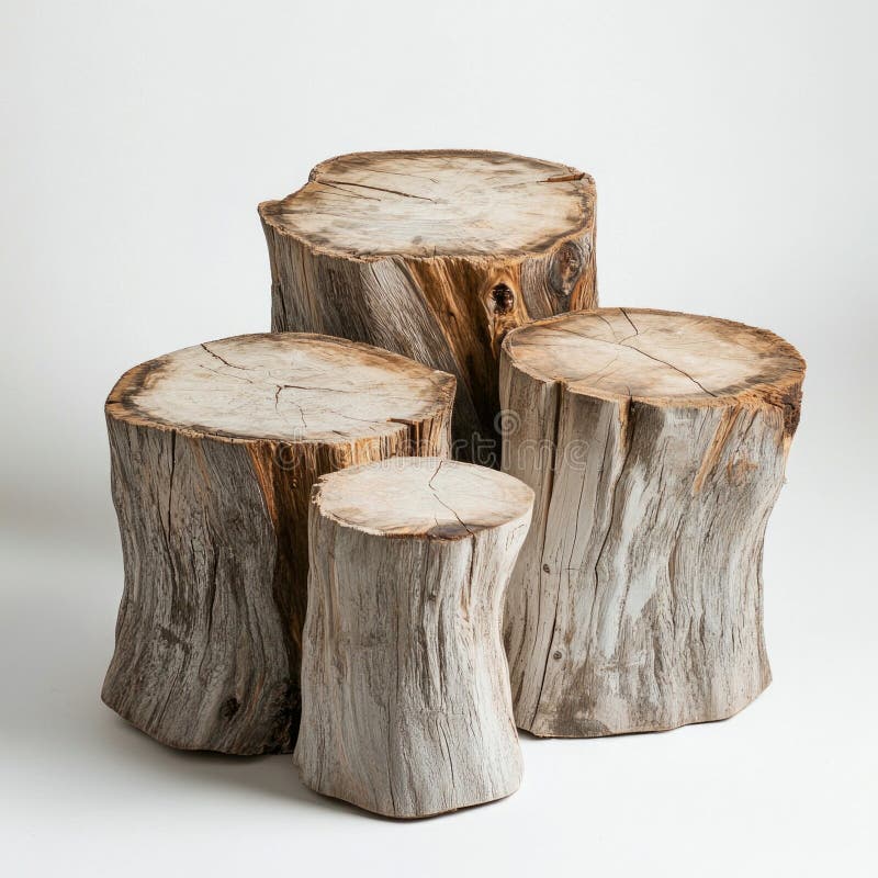 Natural Wooden Logs Arranged Together in a Creative Way. Each Log Has ...