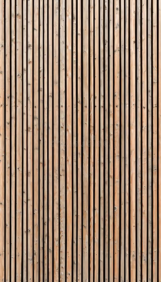 Natural Wooden Slat Wall. Texture of Wood Panels in Vertical Stripe ...